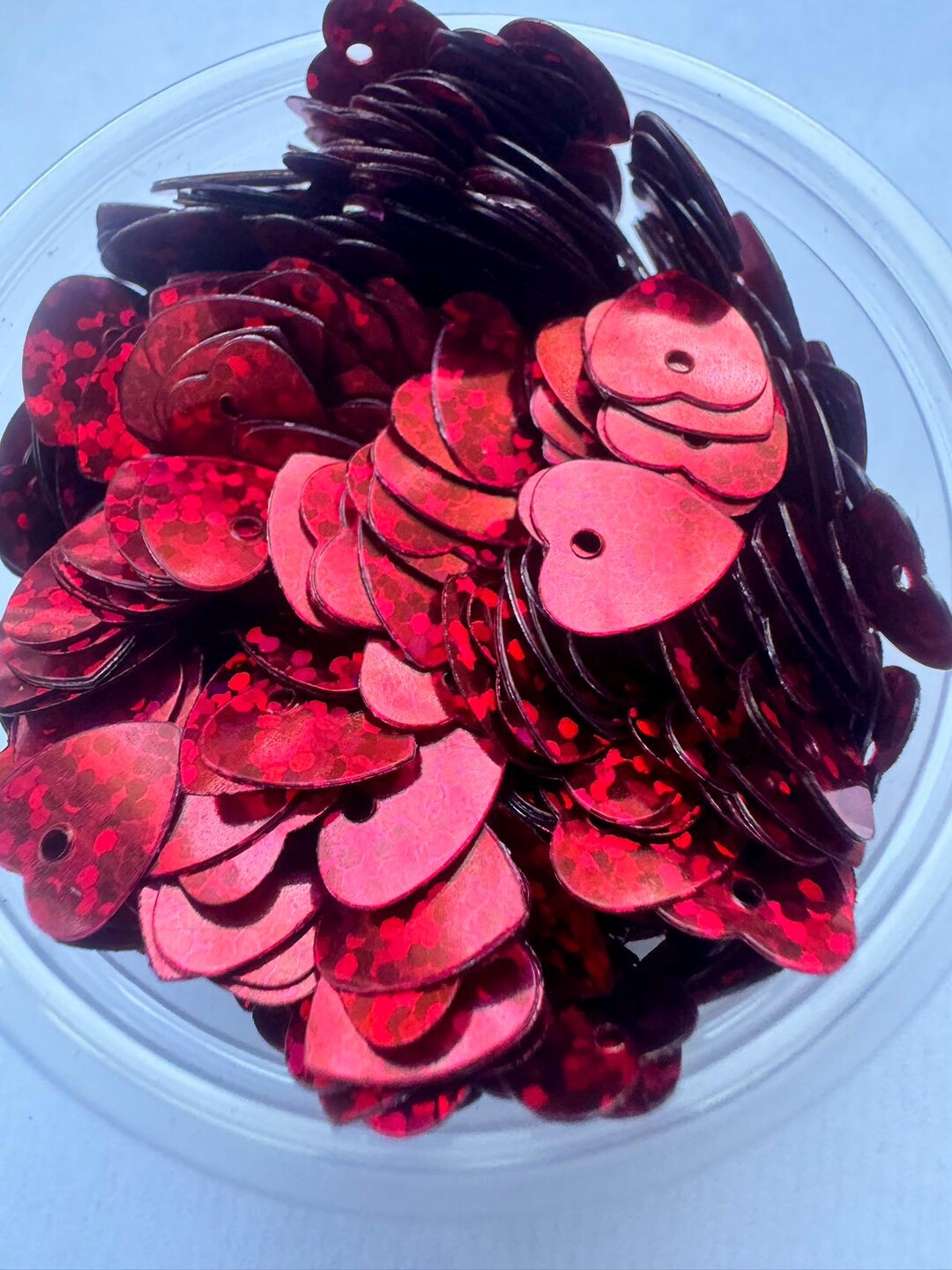 500 Pieces Red Blue Violet Green Heart 10mm Wide Sequins Hot Pink ...
