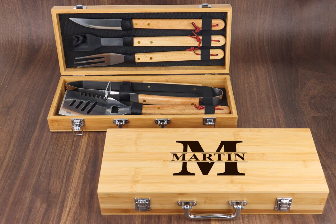Personalized Mens BBQ Set，grillmaster Gifts for Dad，bbq Tool Set，custom ...