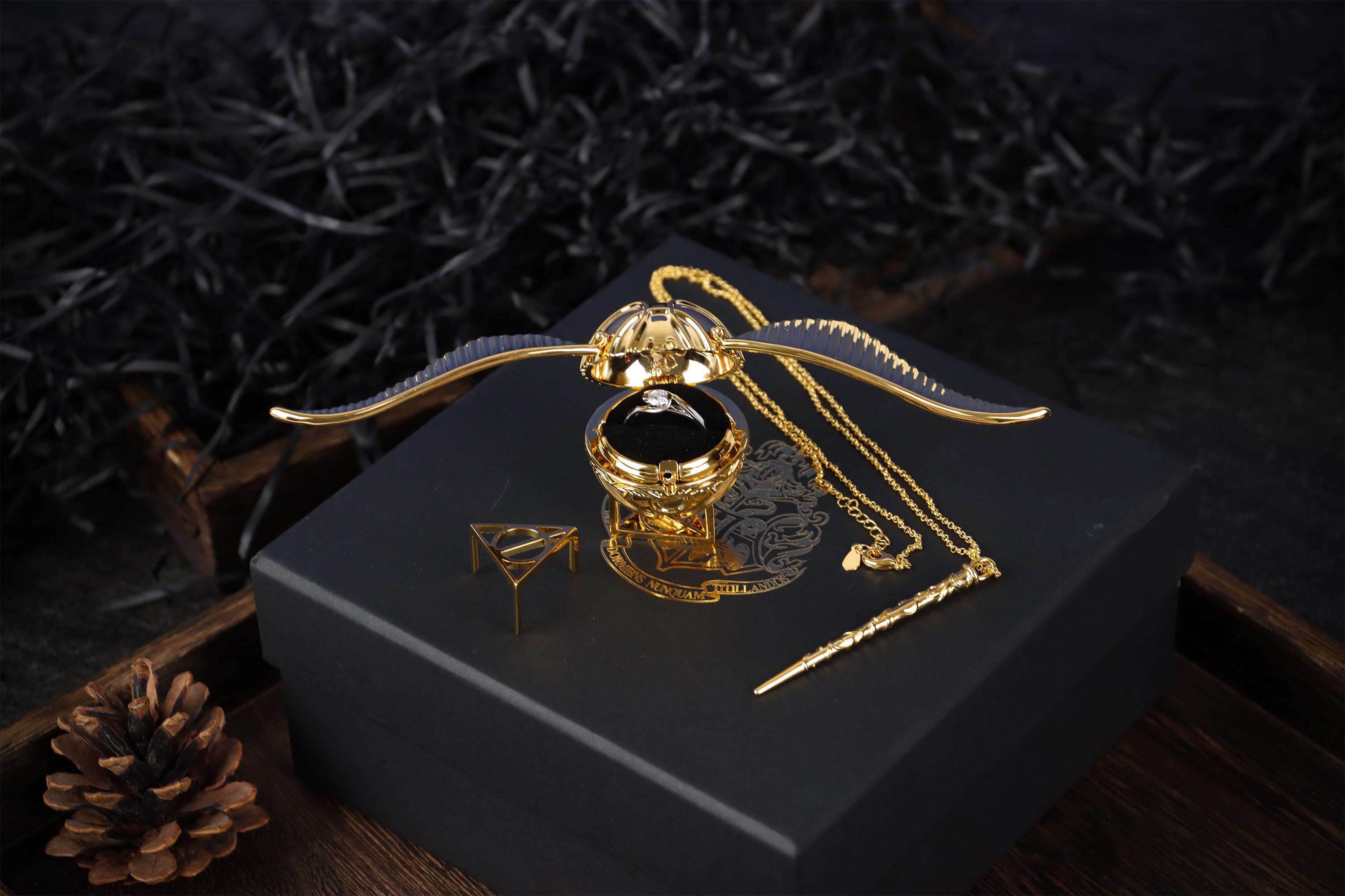 Magical Winged Ring Box Proposal Gift – Gold Wing Engagement Ring ...