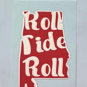 Alabama Roll Tide Roll Decal, Free Shipping - Etsy
