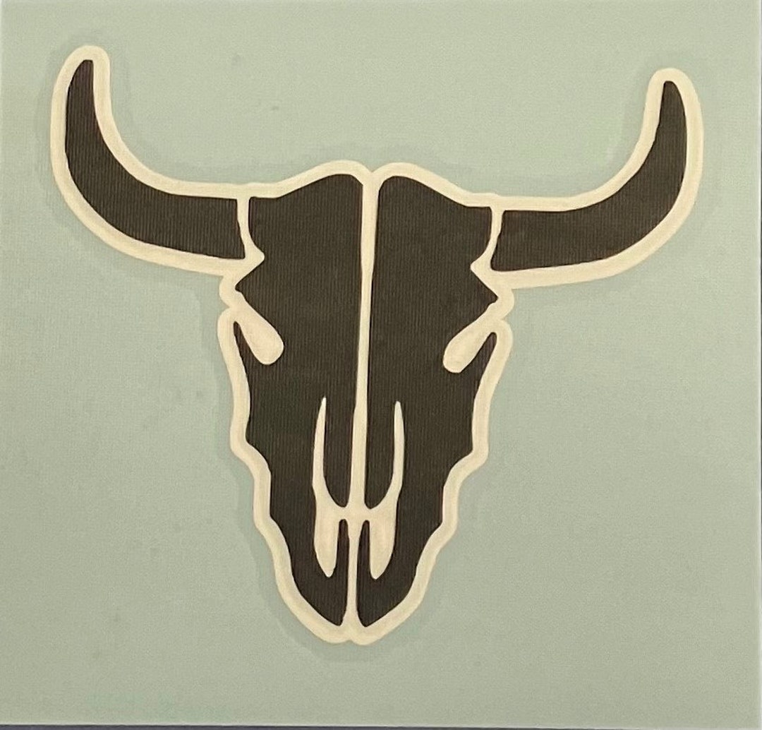 Steer Scull Head Decal, Free Shipping - Etsy