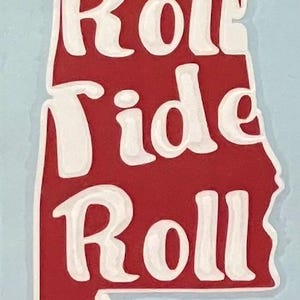 Alabama Roll Tide Roll Decal, Free Shipping - Etsy