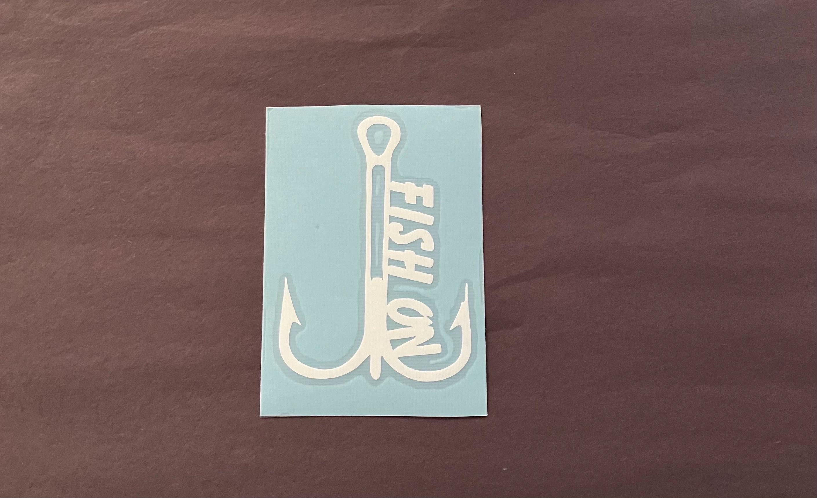 Fish On, Fishing Hook Decal, Free Shipping - Etsy