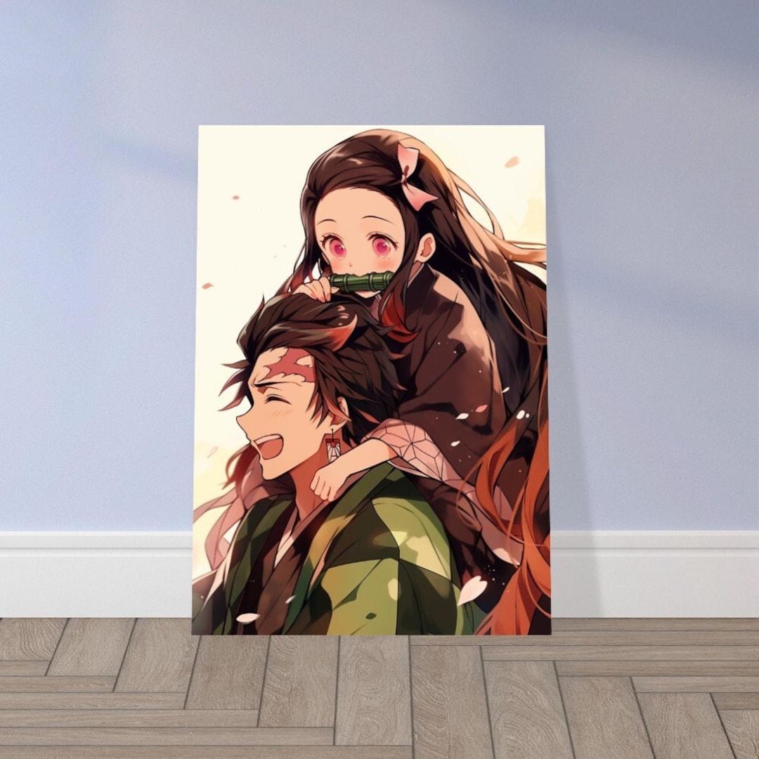 Tanjiro Nezuko Demon Slayer Art Poster Frame Canvas Regalo para él ella ...
