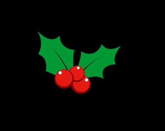 Christmas Holly Vinyl Sticker Decoration. Suitable for Indoors and ...