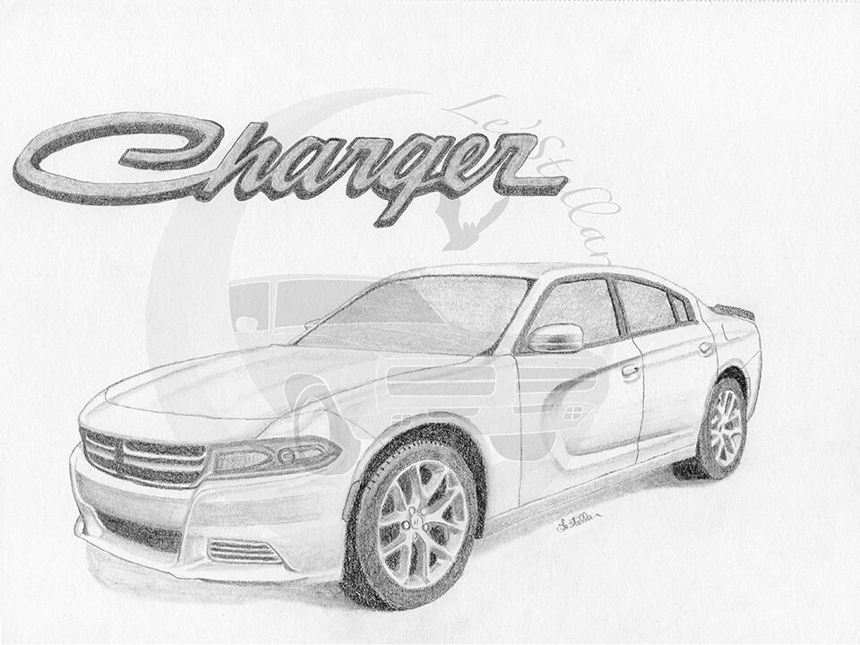 Custom Car Drawing From Photo for Car Enthusiasts, Hand-drawn on ...