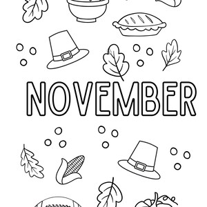 Thanksgiving Coloring Pages! - Etsy