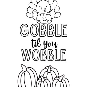 Thanksgiving Coloring Pages! - Etsy