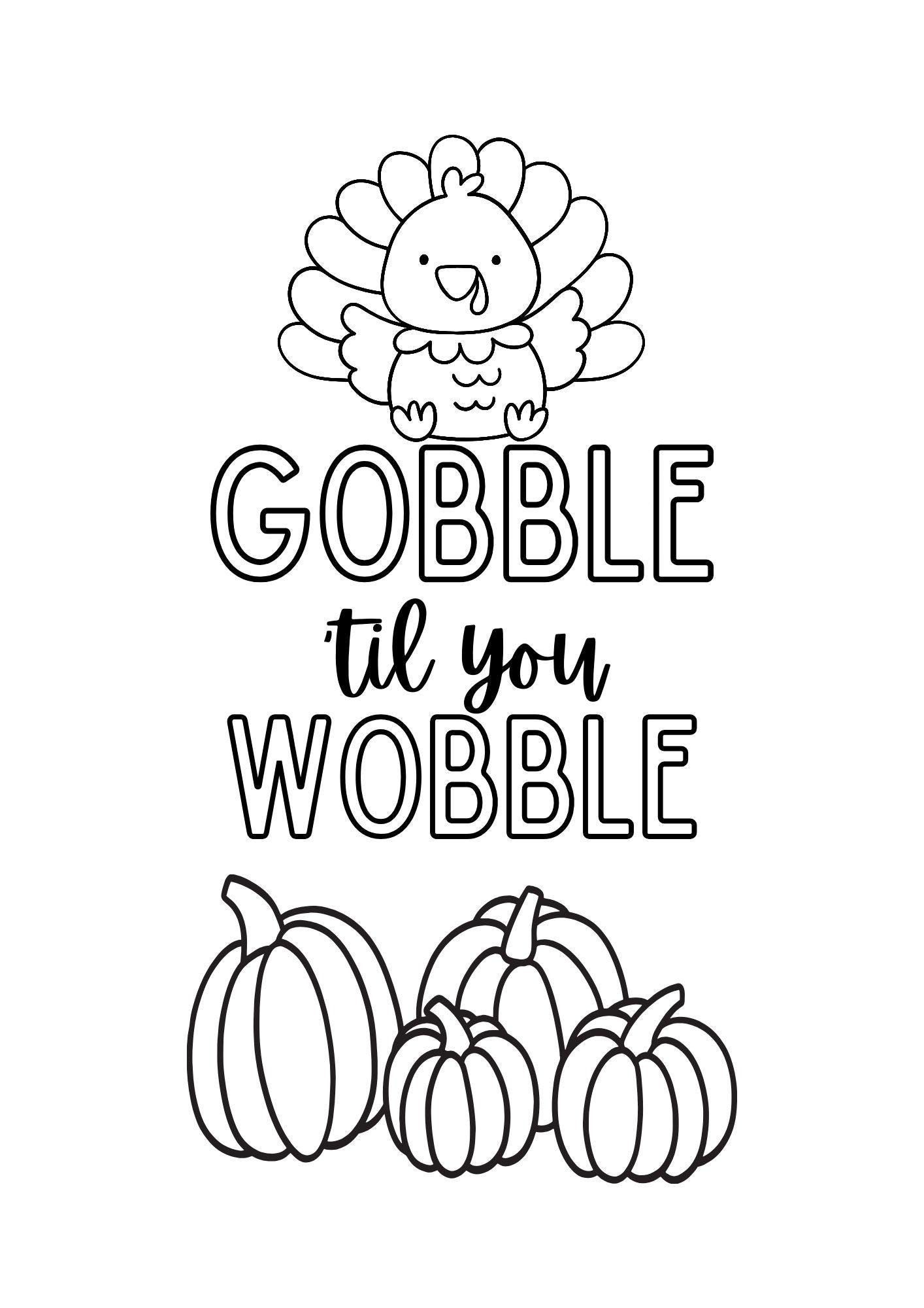 Thanksgiving Coloring Pages! - Etsy