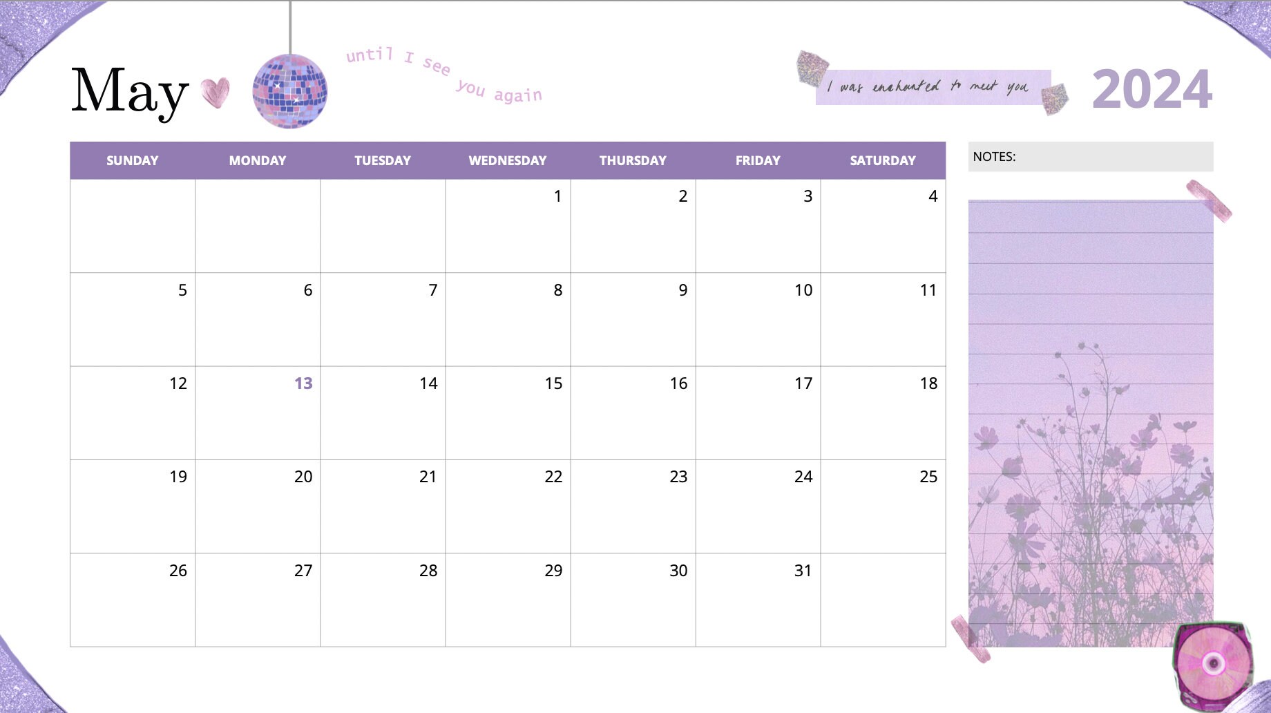 Taylor Swift Eras 2024 Digital Calendar REPUTATION COVER - Etsy