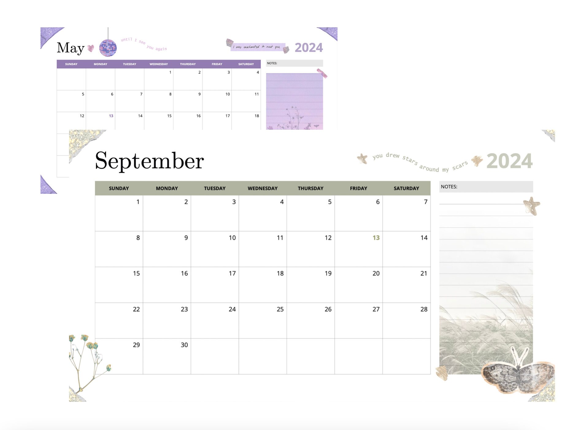 Taylor Swift Eras 2024 Digital Calendar REPUTATION COVER - Etsy