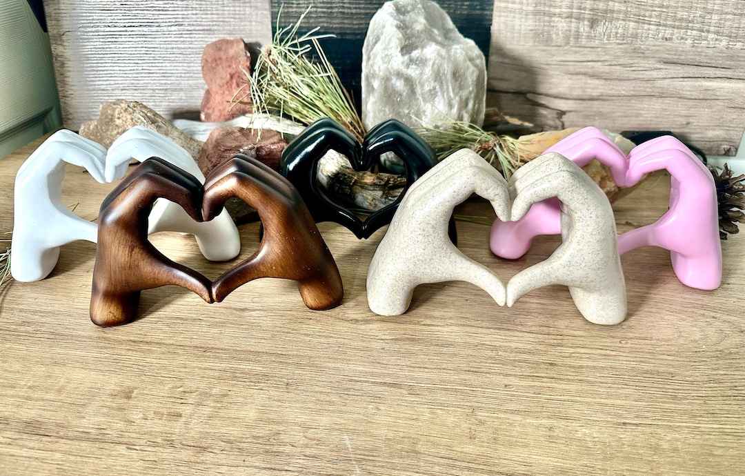 Heart Shape Hand Figurines Heart Hands Heart Decor Gift for Her Heart ...