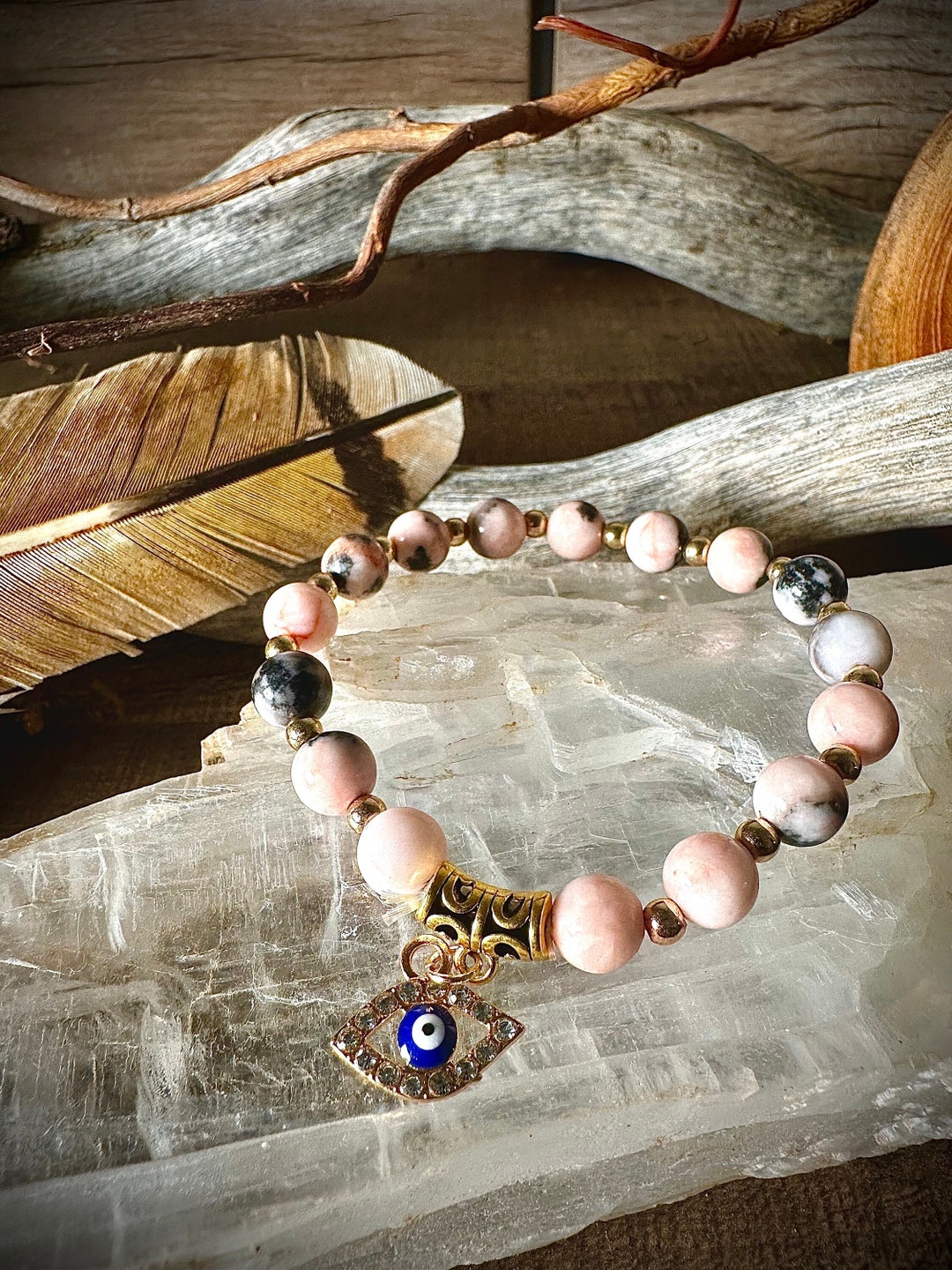 Mystical Radiance: All-seeing Eye Healing Properties Charm Bracelet ...