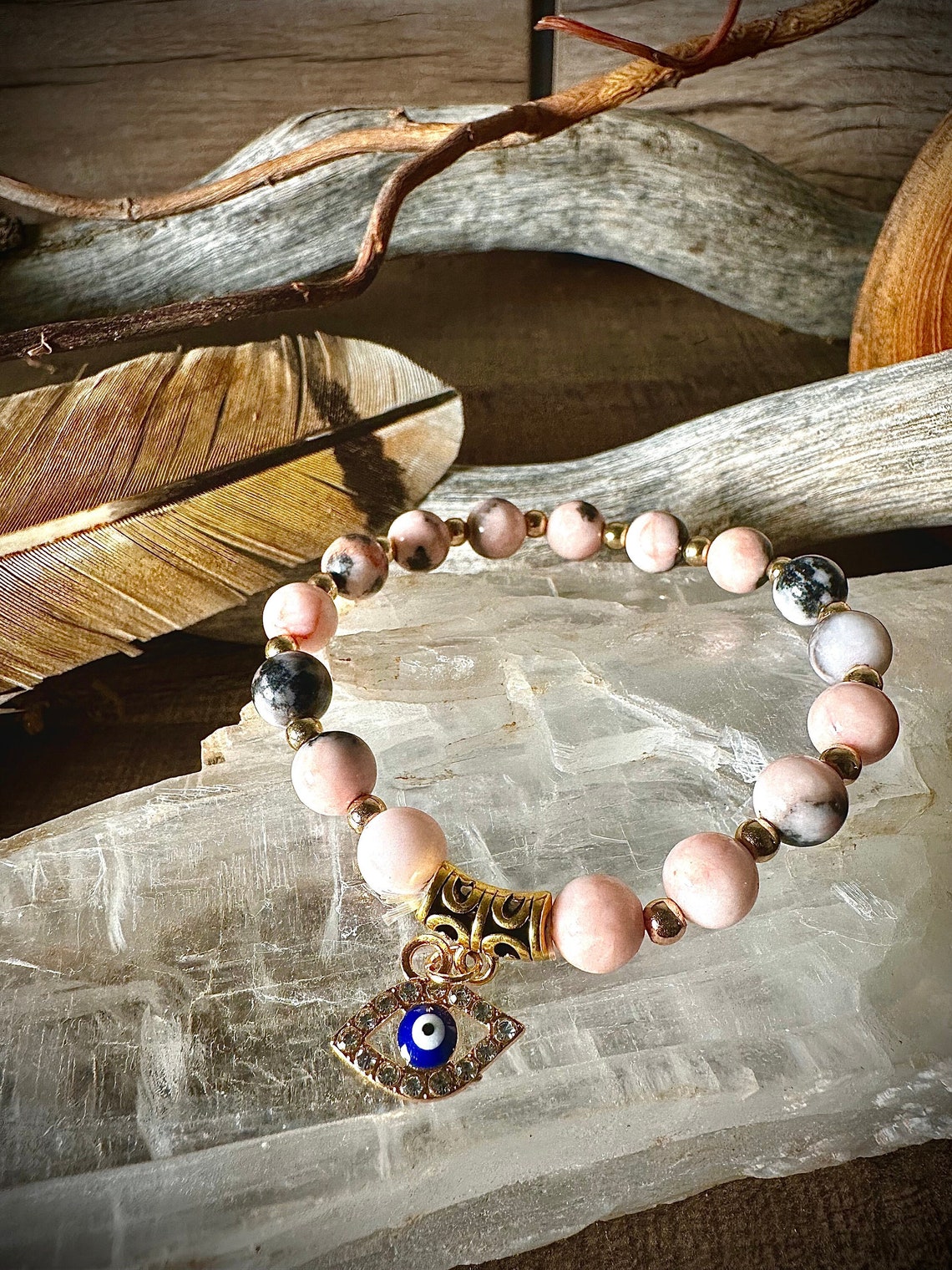 Mystical Radiance: All-seeing Eye Healing Properties Charm Bracelet ...