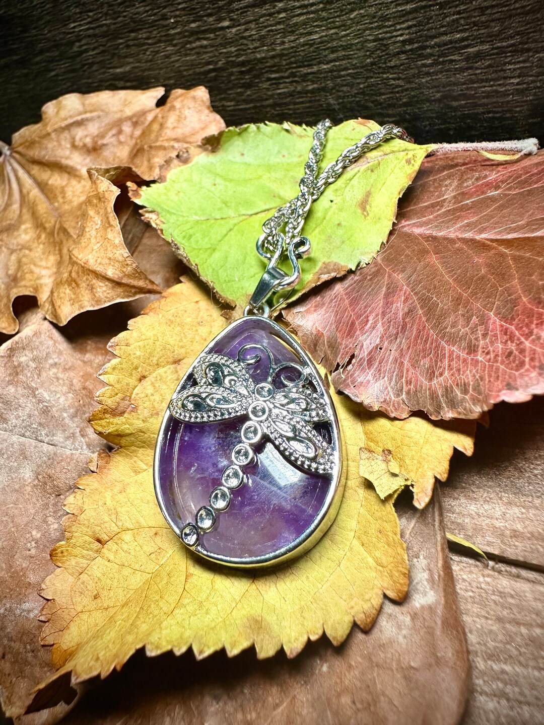 Amethyst Butterfly Necklace Amethyst Jewelry Butterfly Crystal Amethyst ...