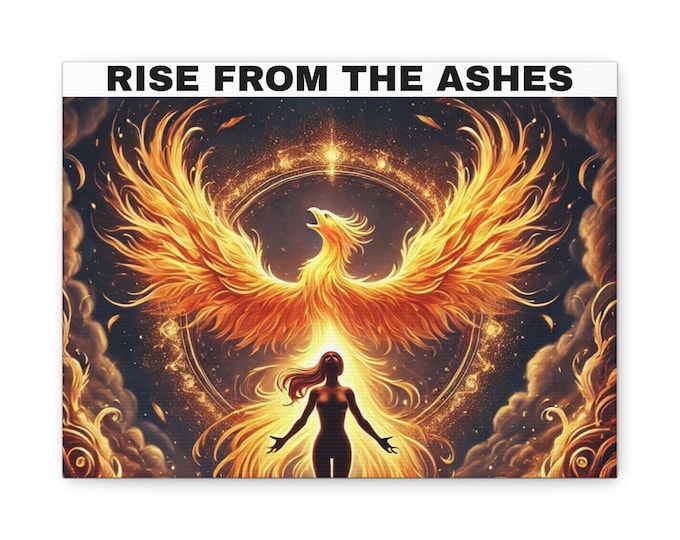 Reborn Phoenix Strong Woman Overcomer Rising From the Ashes Watercolor ...