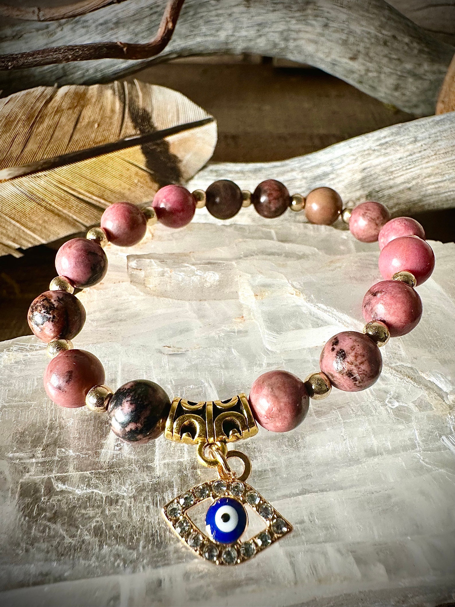 Mystical Radiance: All-seeing Eye Healing Properties Charm Bracelet ...