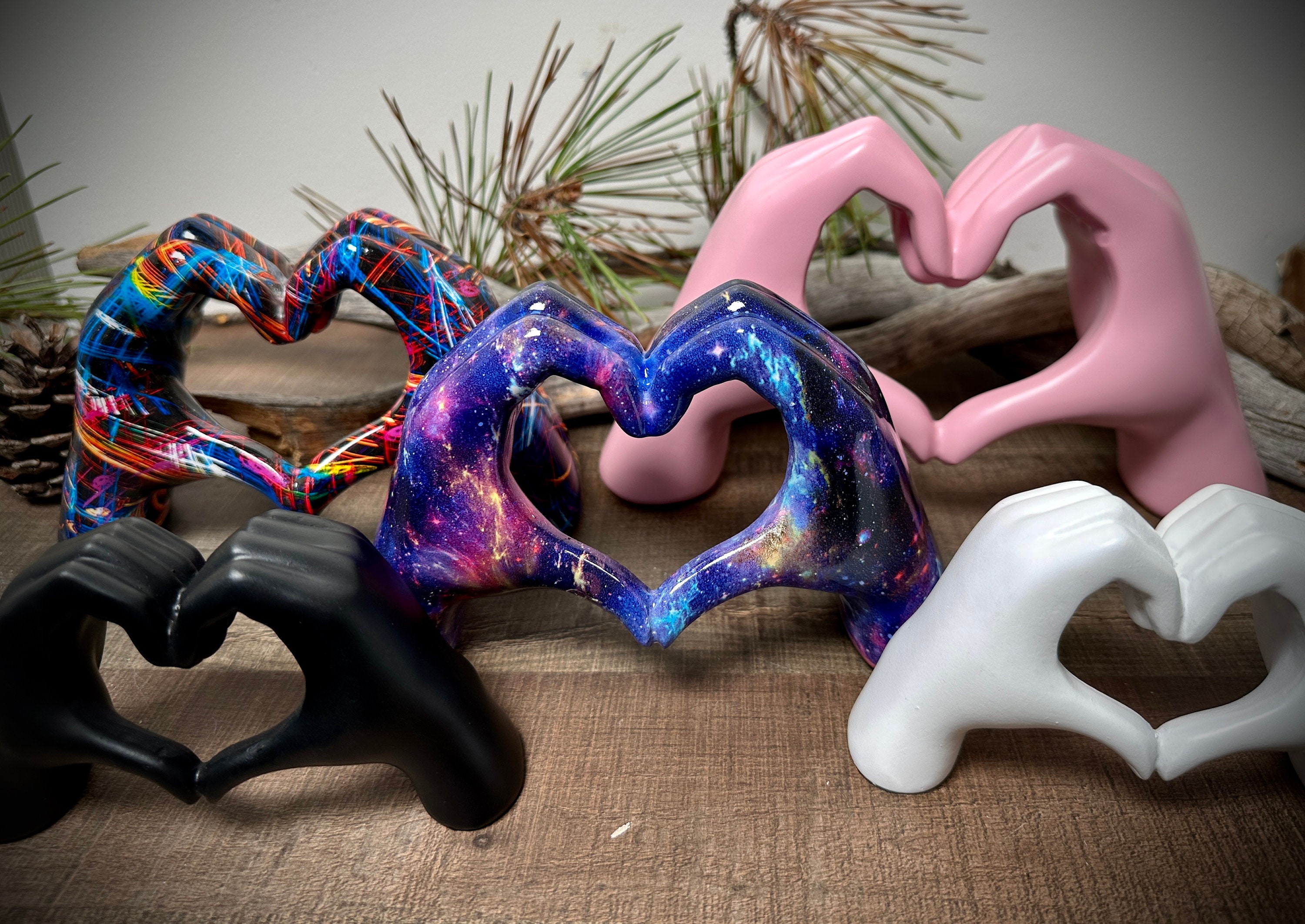 Heart Shape Hand Figurines Heart Hand Sculpture Heart Shape Gift for ...