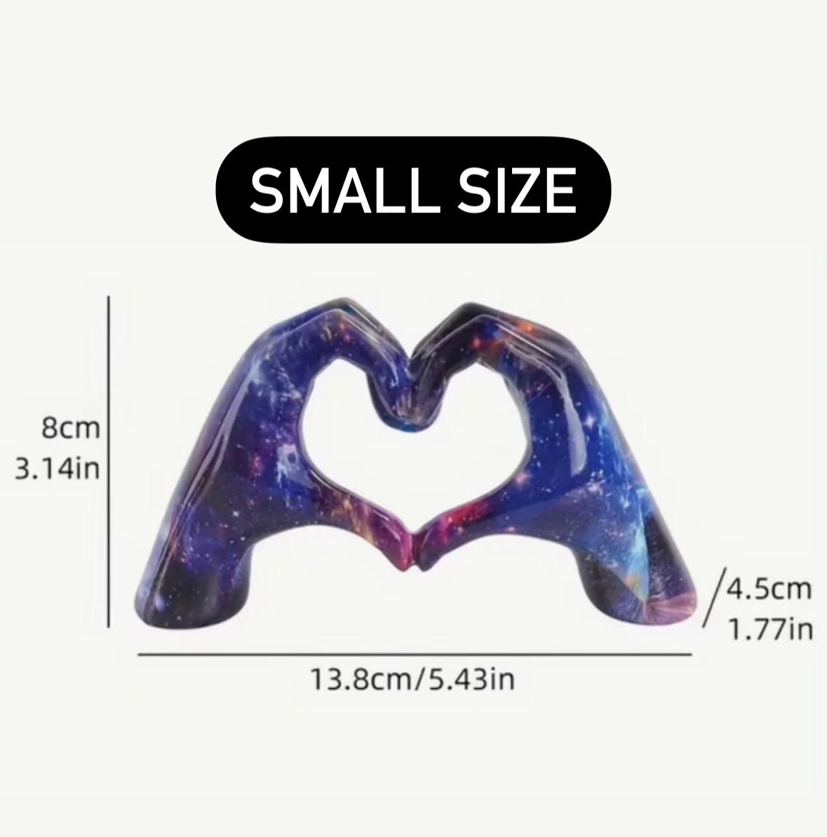 Heart Shape Hand Figurines Heart Hand Sculpture Heart Shape Gift for ...