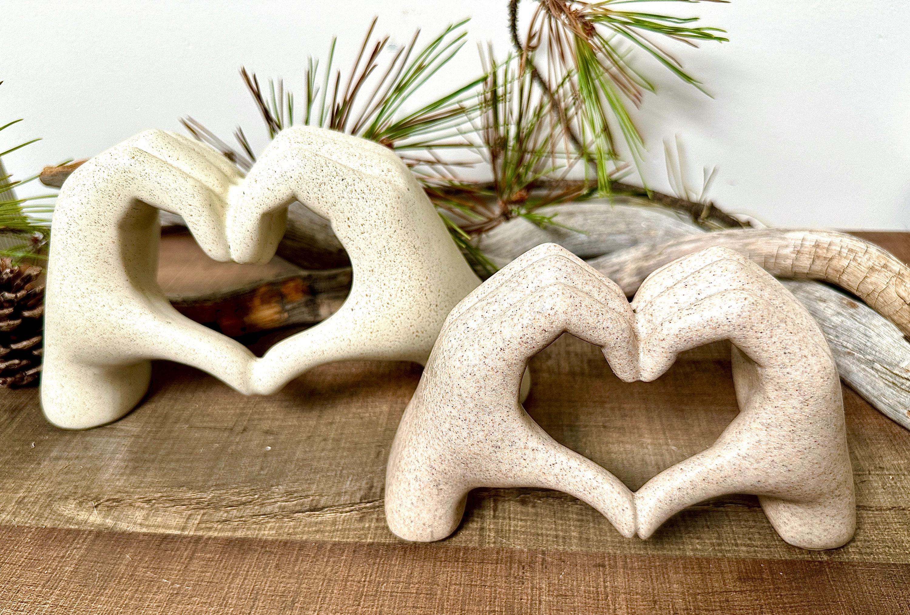 Heart Shape Hand Figurines Heart Hands Heart Decor Gift for Her Heart ...