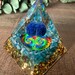 Orgone Pyramid Blue Sphere Turquoise Peridot Resin Rainbow Swirl Glass ...