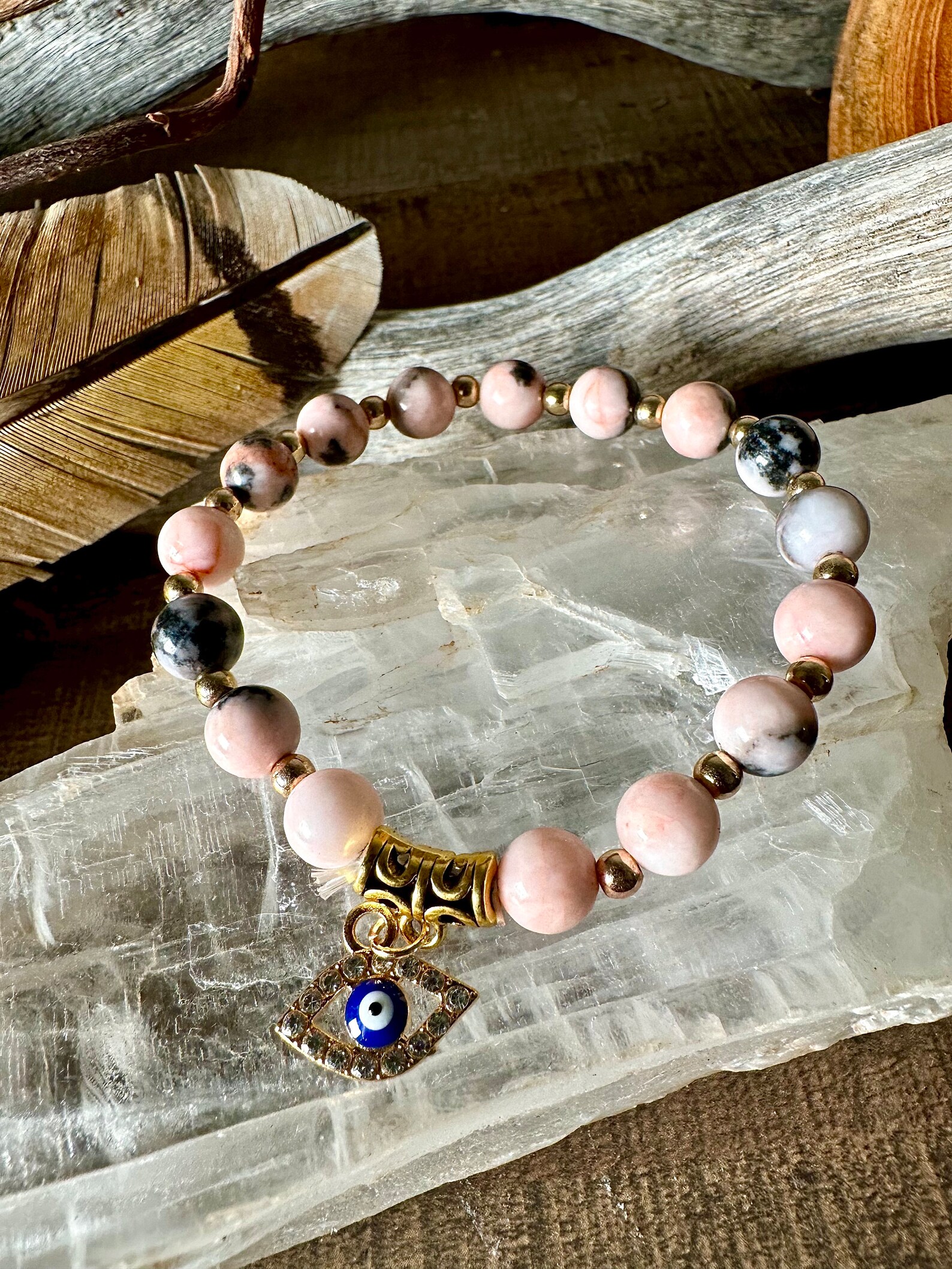 Mystical Radiance: All-seeing Eye Healing Properties Charm Bracelet ...