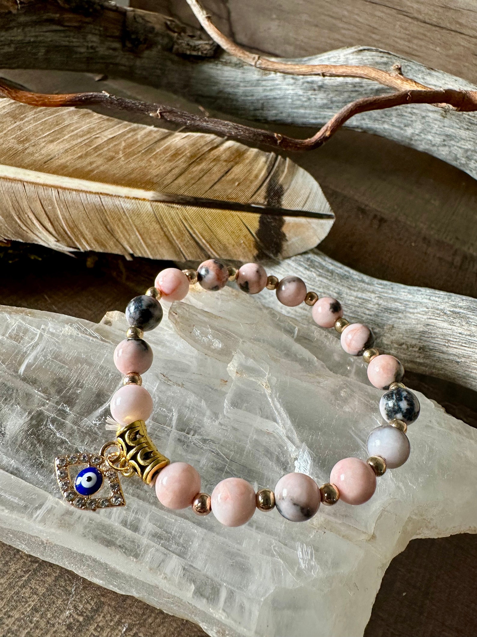 Mystical Radiance: All-seeing Eye Healing Properties Charm Bracelet ...