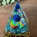Orgone Pyramid Blue Sphere Turquoise Peridot Resin Rainbow Swirl Glass ...