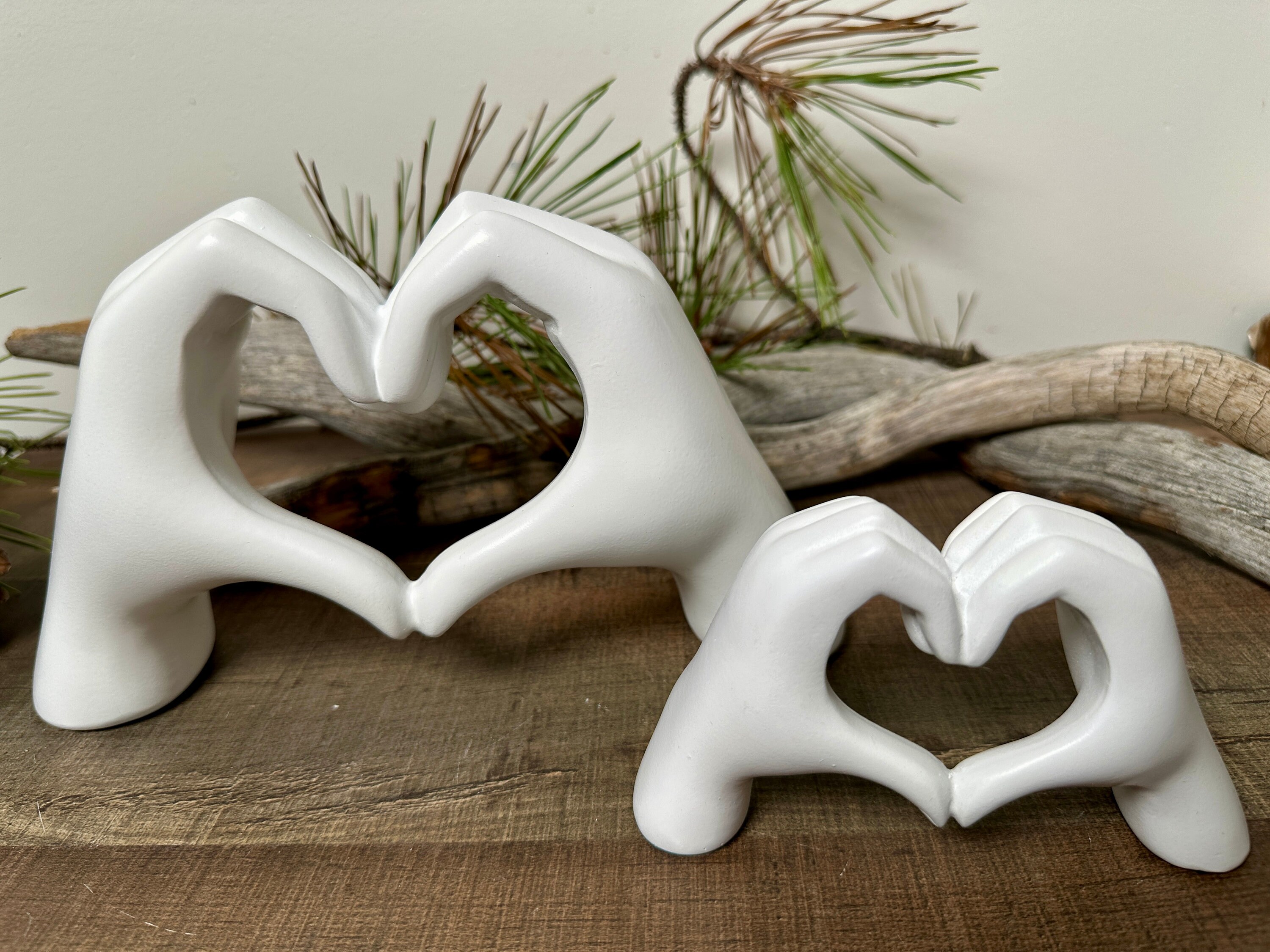 Heart Shape Hand Figurines Heart Hands Heart Decor Gift for Her Heart ...