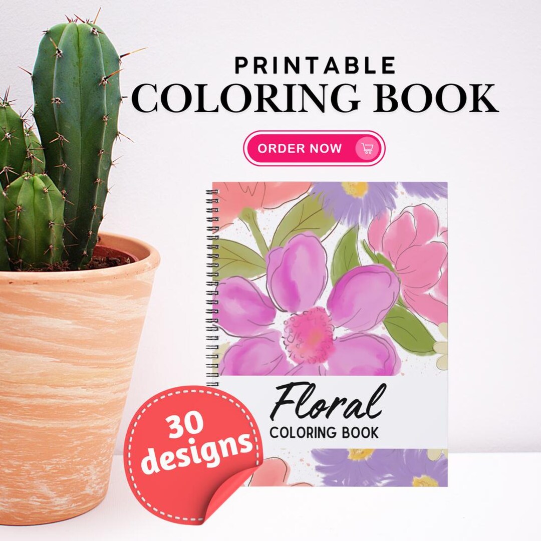 30 Pages of Coloring Sheet ; Floral Version - Etsy