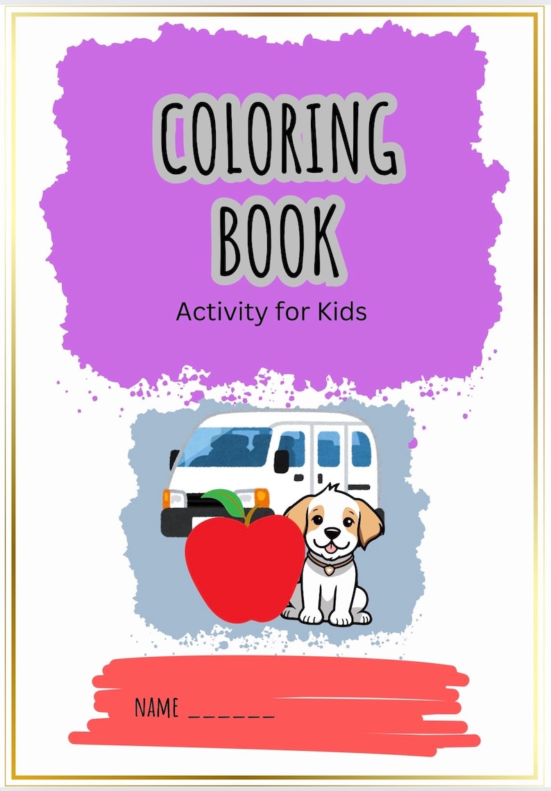 Coloring Book Activity for Kids - Etsy