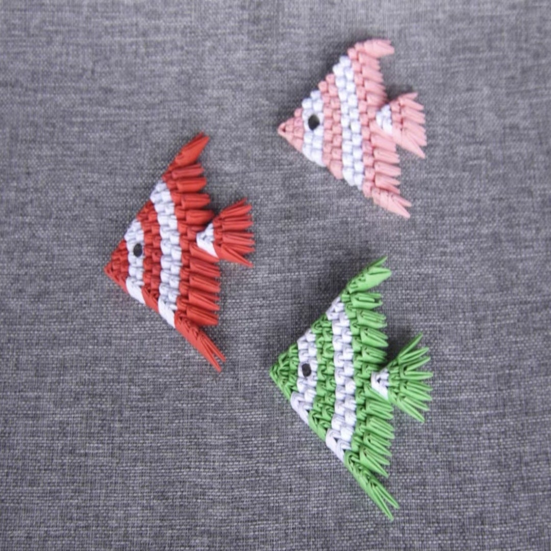Handmade Origami Tropical Fish 3D Fish Origami Sea - Etsy