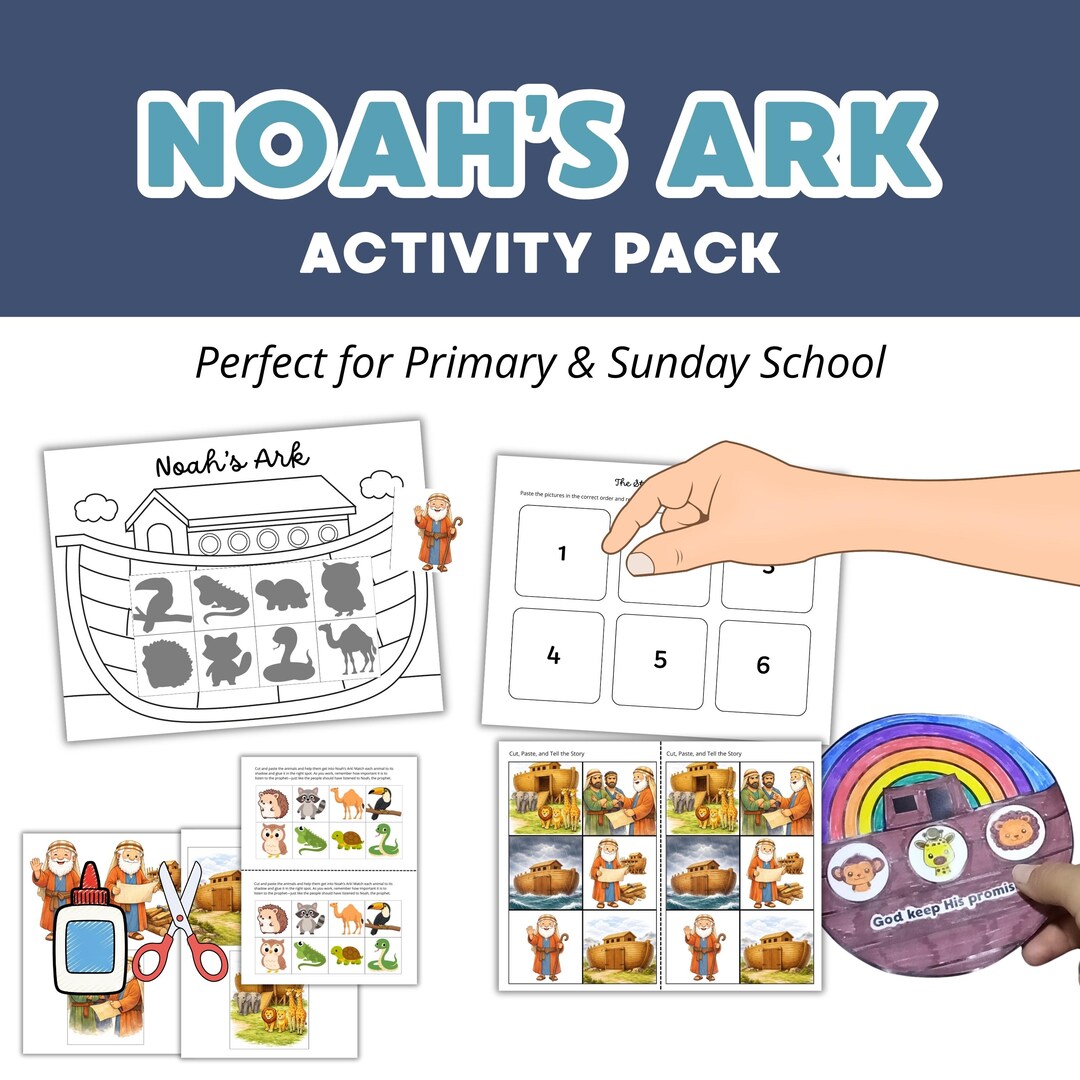 Noah's Ark Activity Pack Sunday School - Etsy