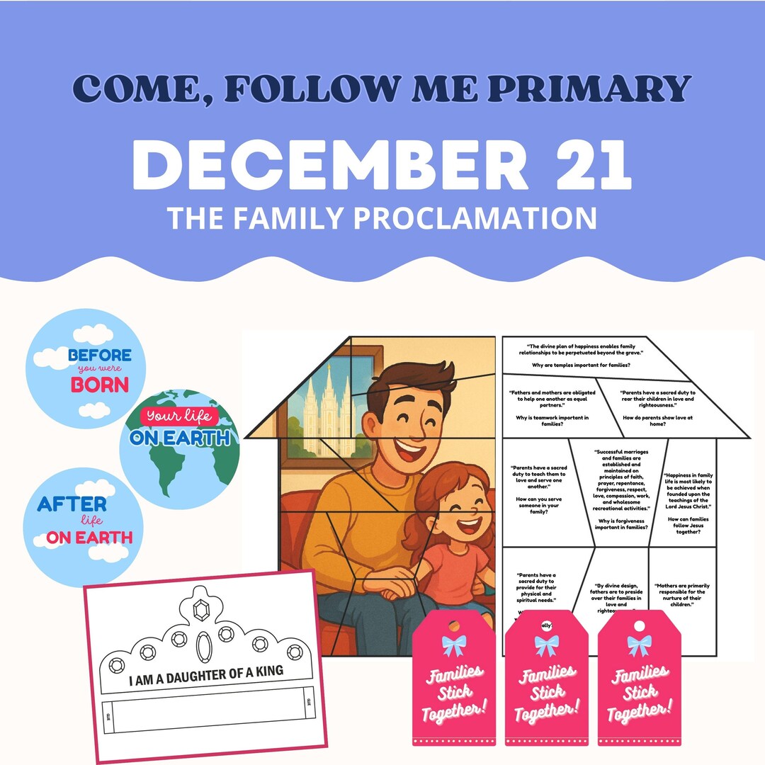 Come, Follow Me Primary Lesson Plan and Activity Pack | the Family ...
