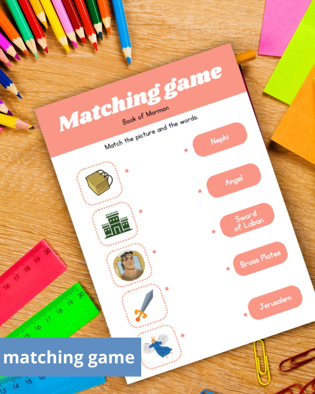 Primary Activities Worksheets Book of Mormon for Kids LDS Come Follow ...