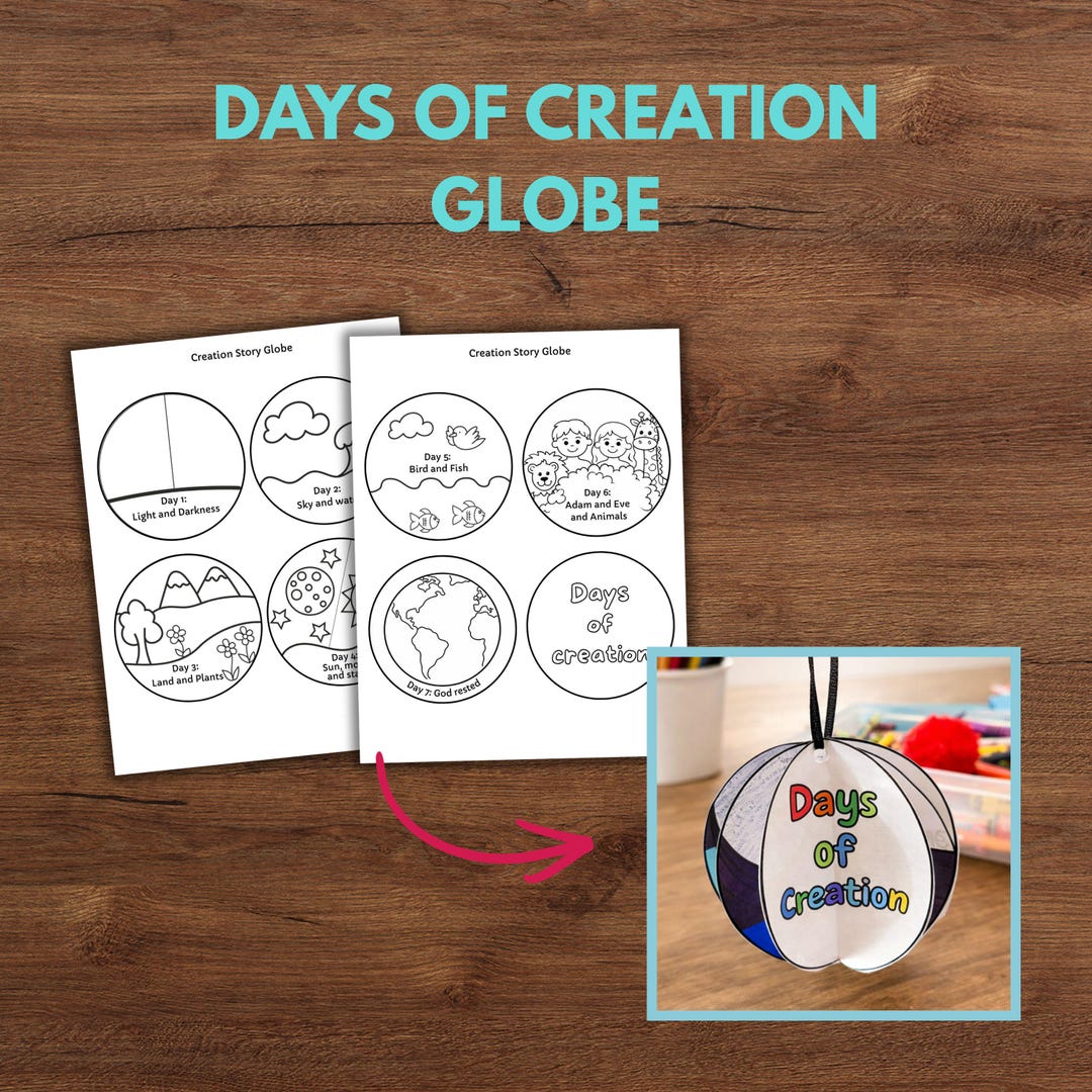 Days of Creation Globe Craft | Christian Bible Activity for Kids ...