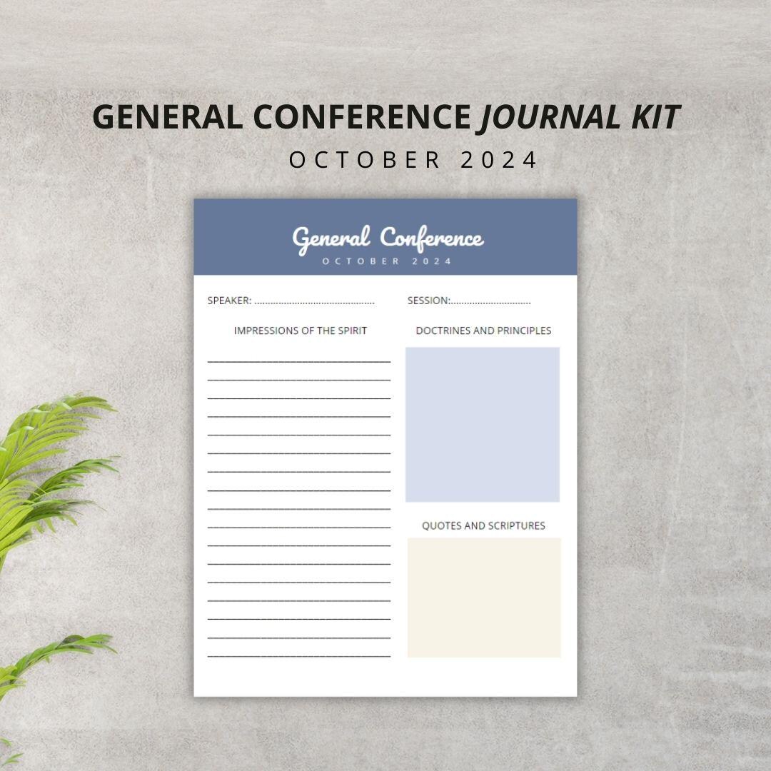 General Conference Journal October 2024 Printable & Editable in CANVA ...