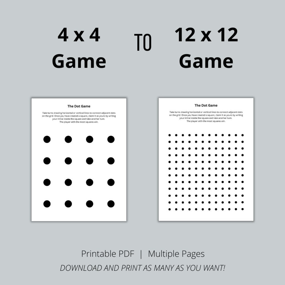 The Dot Game - Kids Printable Game - Etsy