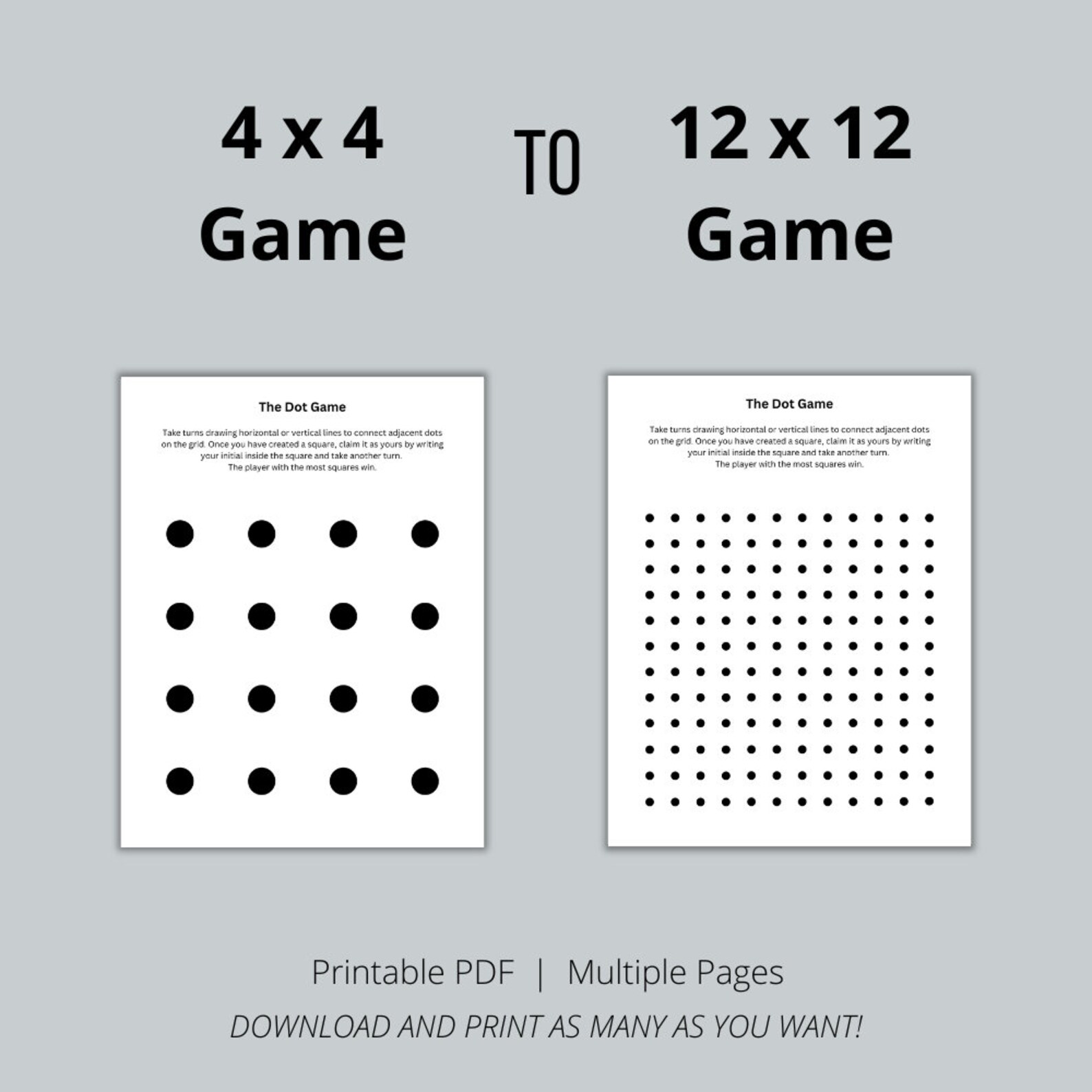 The Dot Game - Kids Printable Game - Etsy