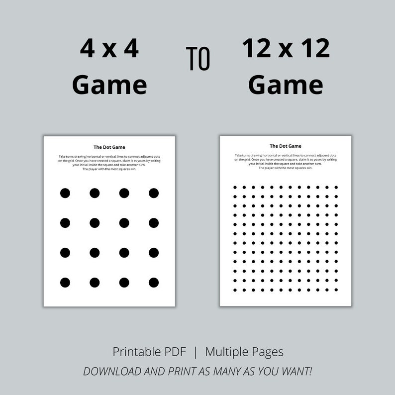 The Dot Game - Kids Printable Game - Etsy