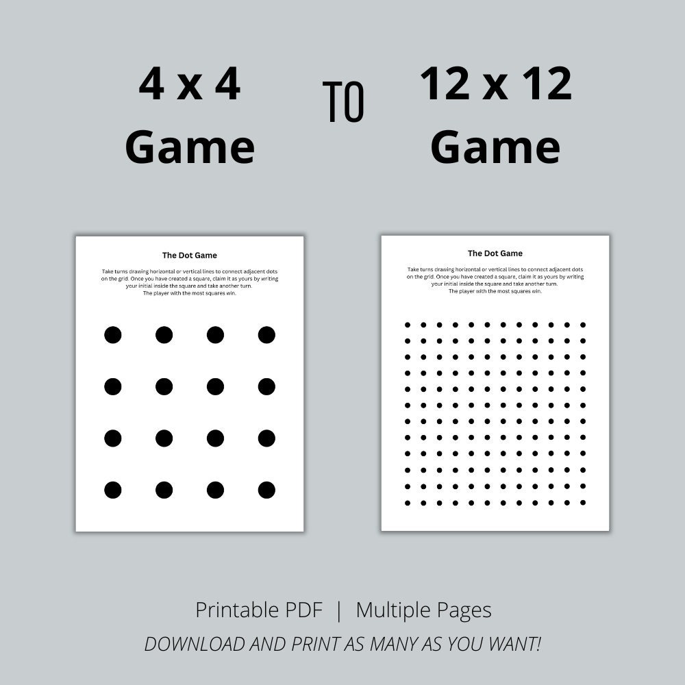 The Dot Game - Kids Printable Game - Etsy