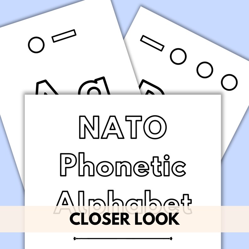 NATO Phonetic Alphabet & Morse Code Colouring Pages Activity for Kids ...