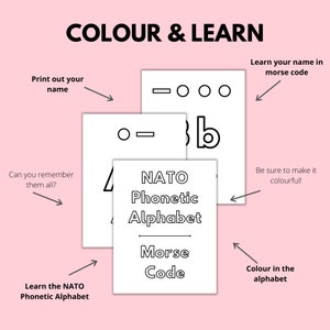 NATO Phonetic Alphabet & Morse Code Colouring Pages Activity for Kids ...