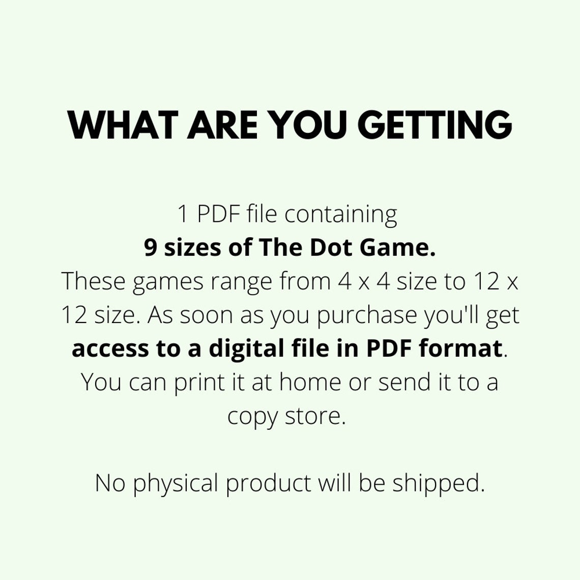 The Dot Game - Kids Printable Game - Etsy