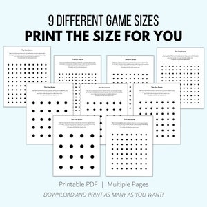 The Dot Game - Kids Printable Game - Etsy
