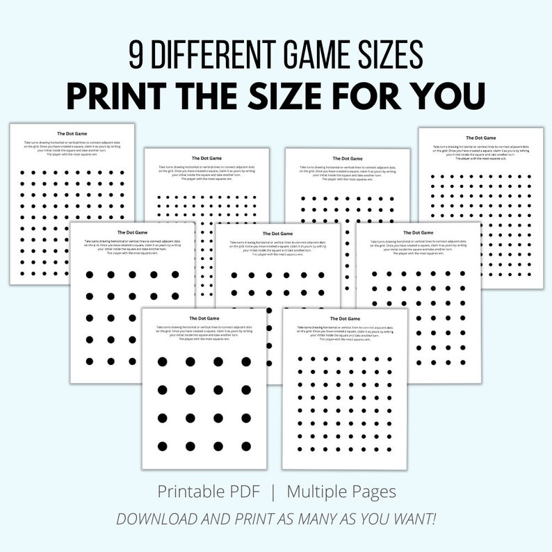 The Dot Game - Kids Printable Game - Etsy