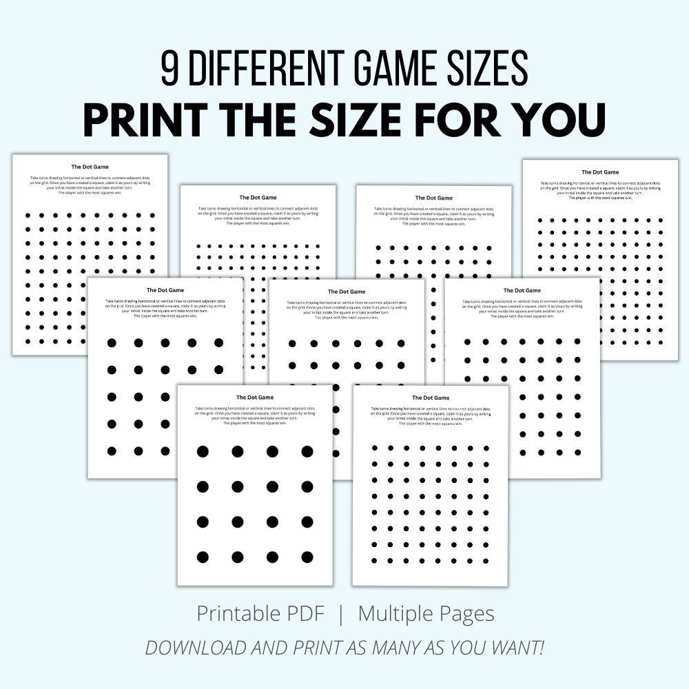 The Dot Game - Kids Printable Game - Etsy
