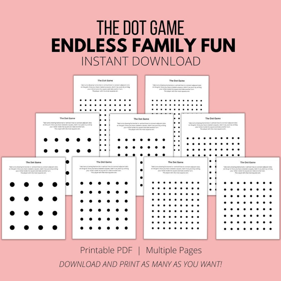 The Dot Game - Kids Printable Game - Etsy