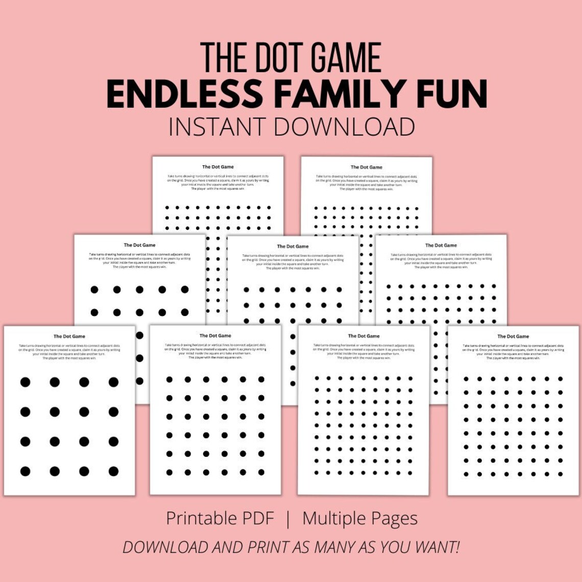 The Dot Game - Kids Printable Game - Etsy