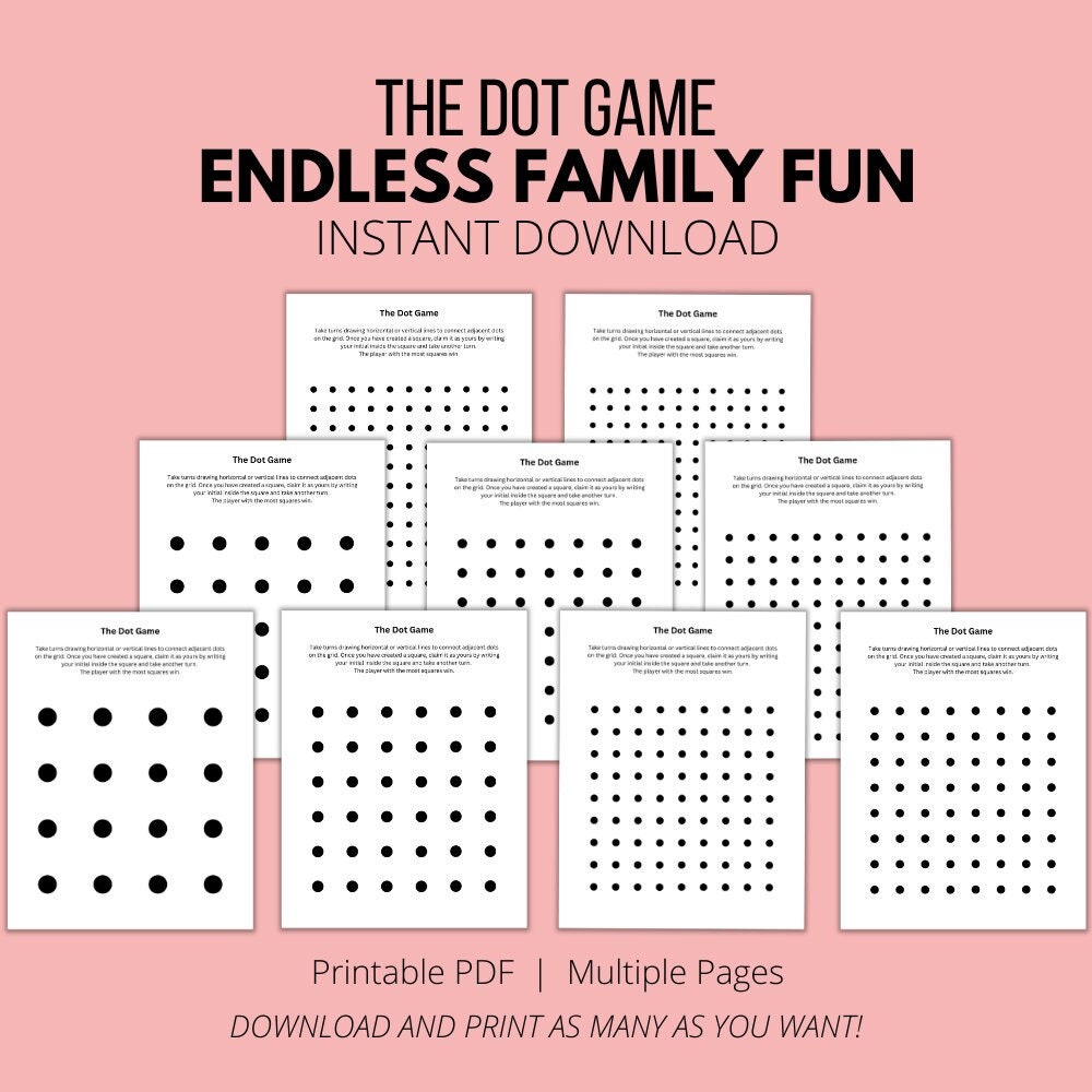 The Dot Game - Kids Printable Game - Etsy